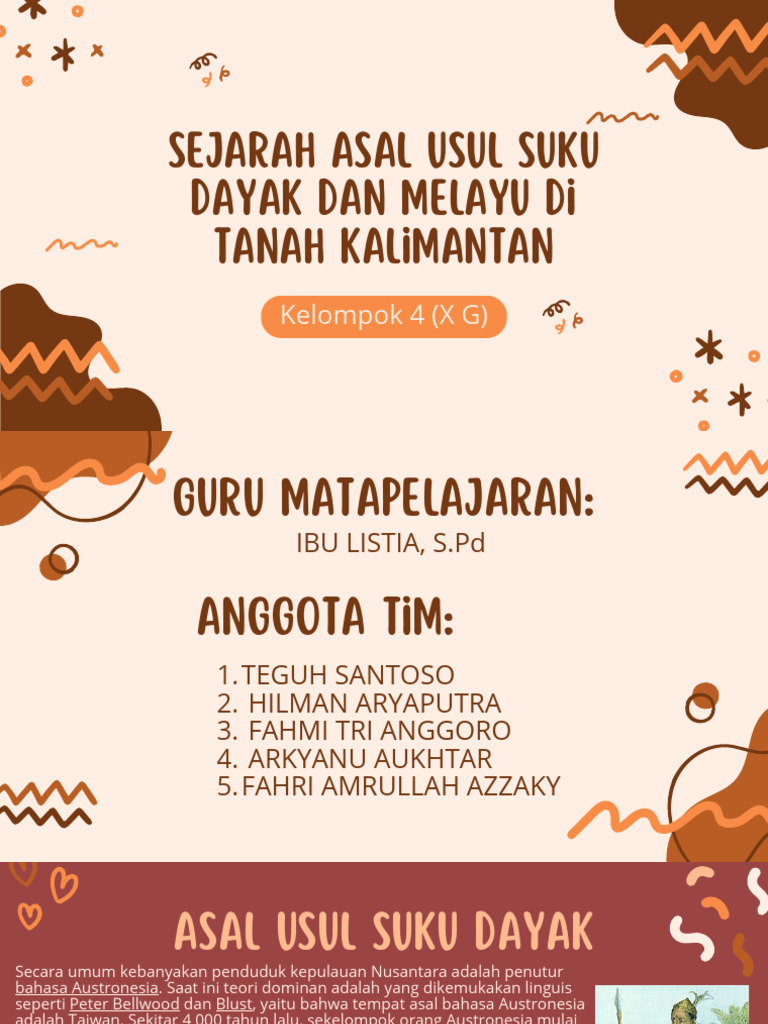Asal Usul Suku Dayak dan Melayu Kalimantan | PDF | Ilmu Sosial | Sejarah