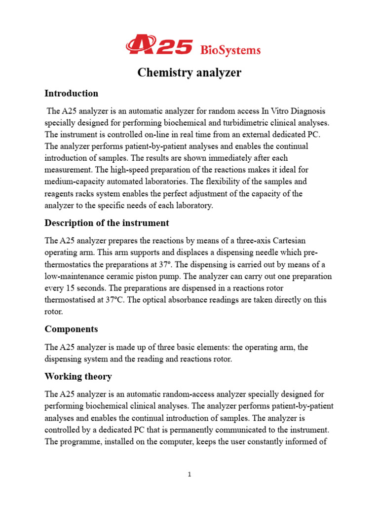 Chemistry Analyser | PDF | Computer Monitor | Computer File