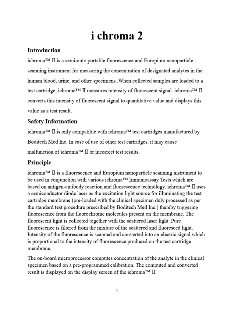 i chroma 2 | PDF | Fluorescence | Immunoassay