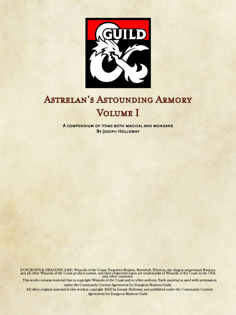 751122 Armory Vol I Pdf Magician Fantasy Wizards Of The Coast