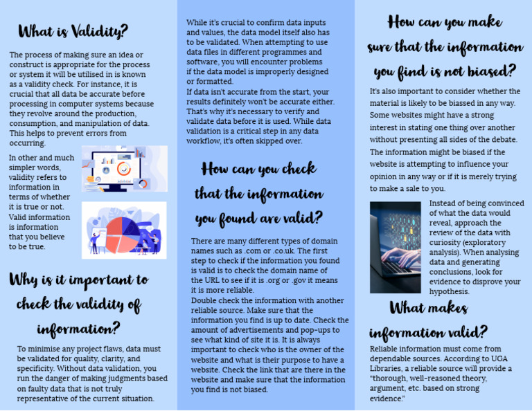 Checking The Validity of Information (Leaflet-Inside Page) | PDF ...