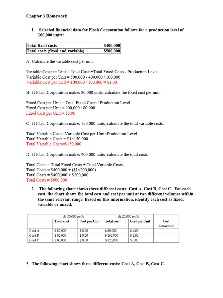 Homework Chapter 3 | PDF