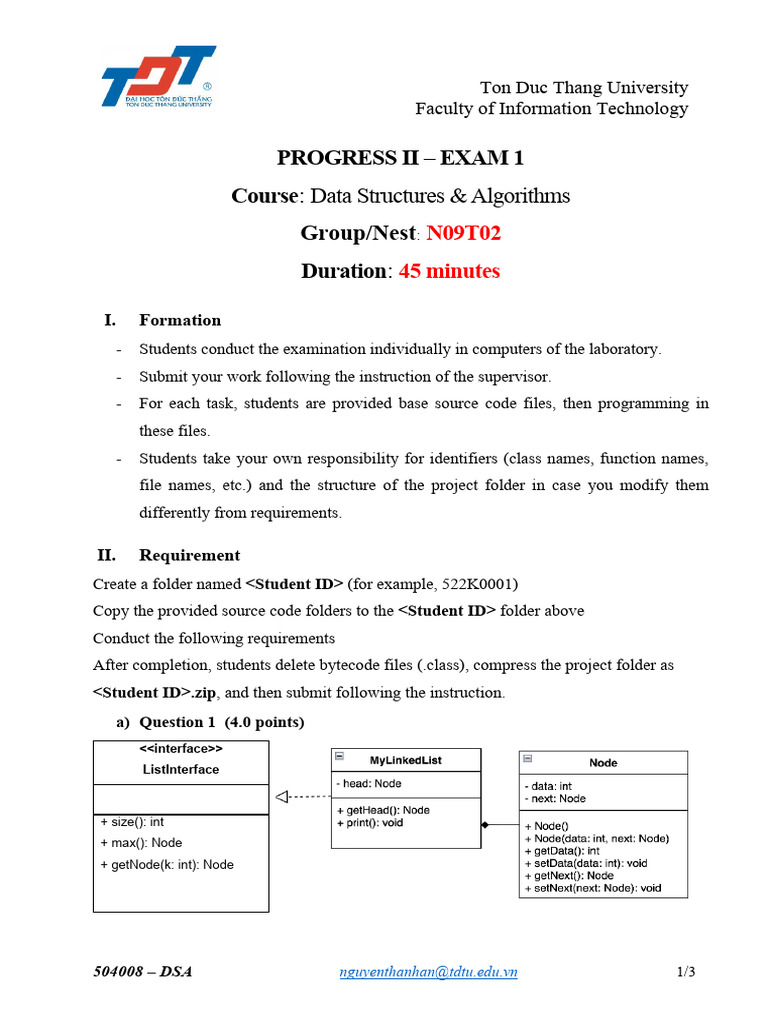 2324 HK1 DSA QT2 01 N09T02 en | PDF | Computer File | Java (Programming Language)
