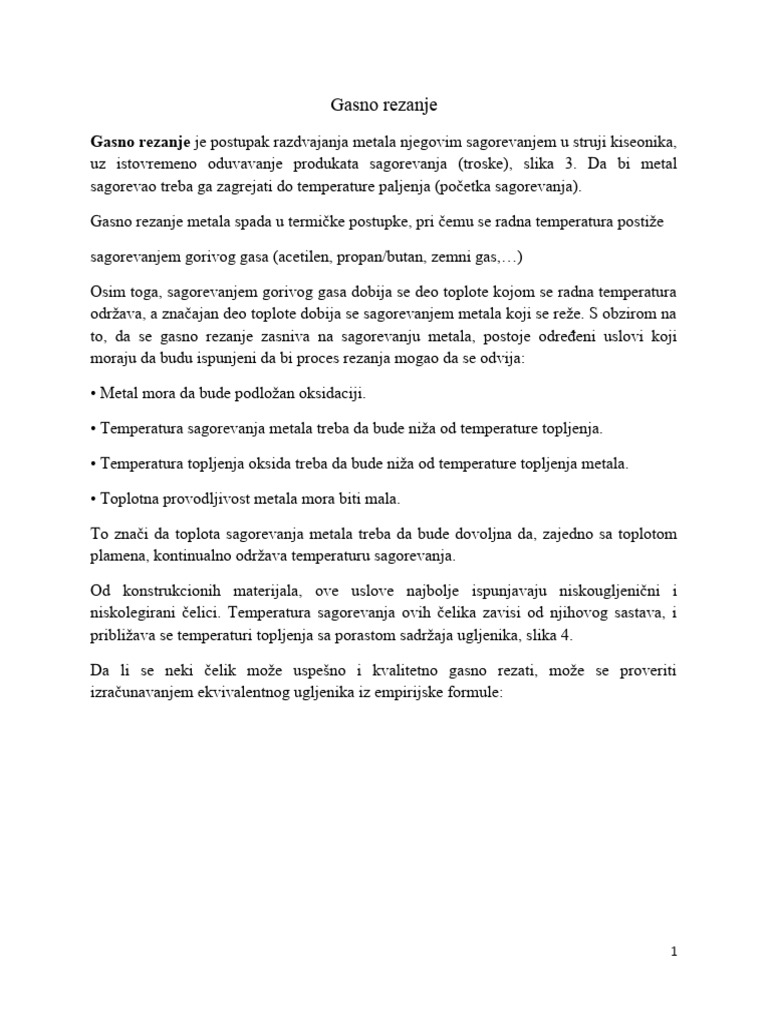 Gasno Rezanje | PDF