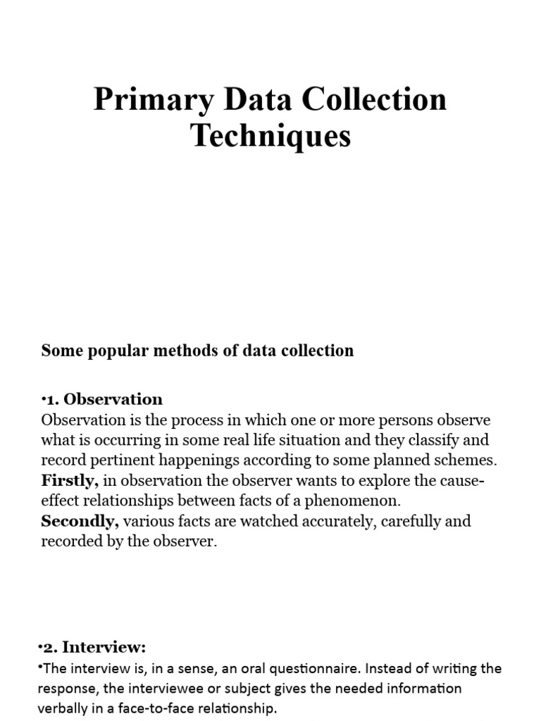 Lecture 3a RM Primary Tools For Data Collection | PDF | Questionnaire ...
