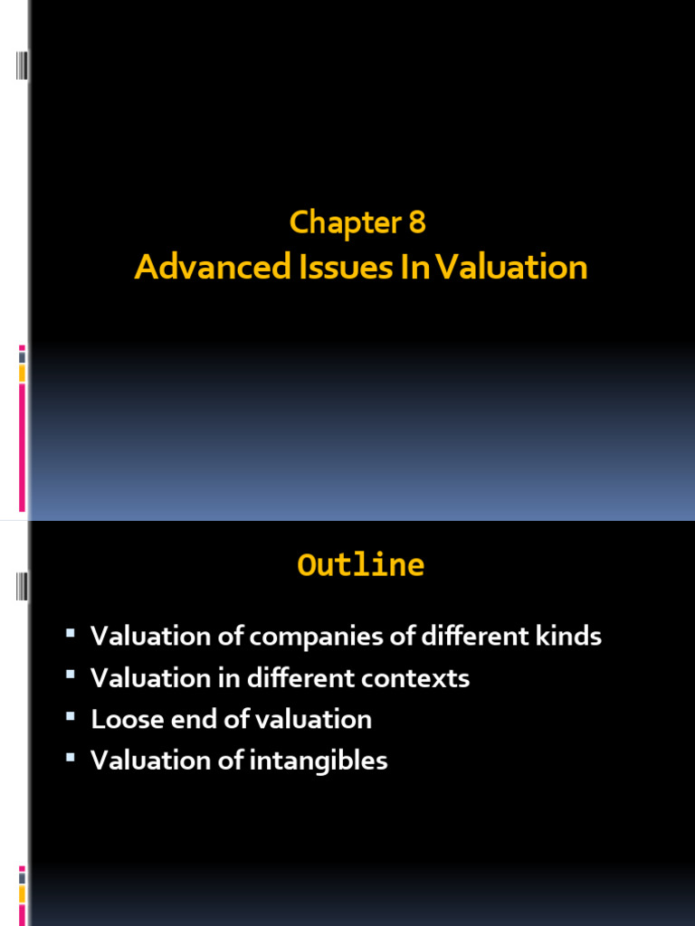 Chap 8 - Advanced Issues in Valuation | PDF | Valuation (Finance ...