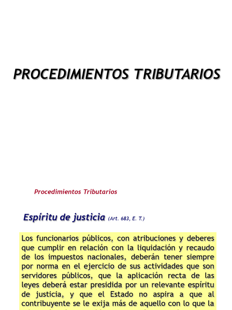 Procedimiento Tributario | PDF | Ley Pública | Gobierno