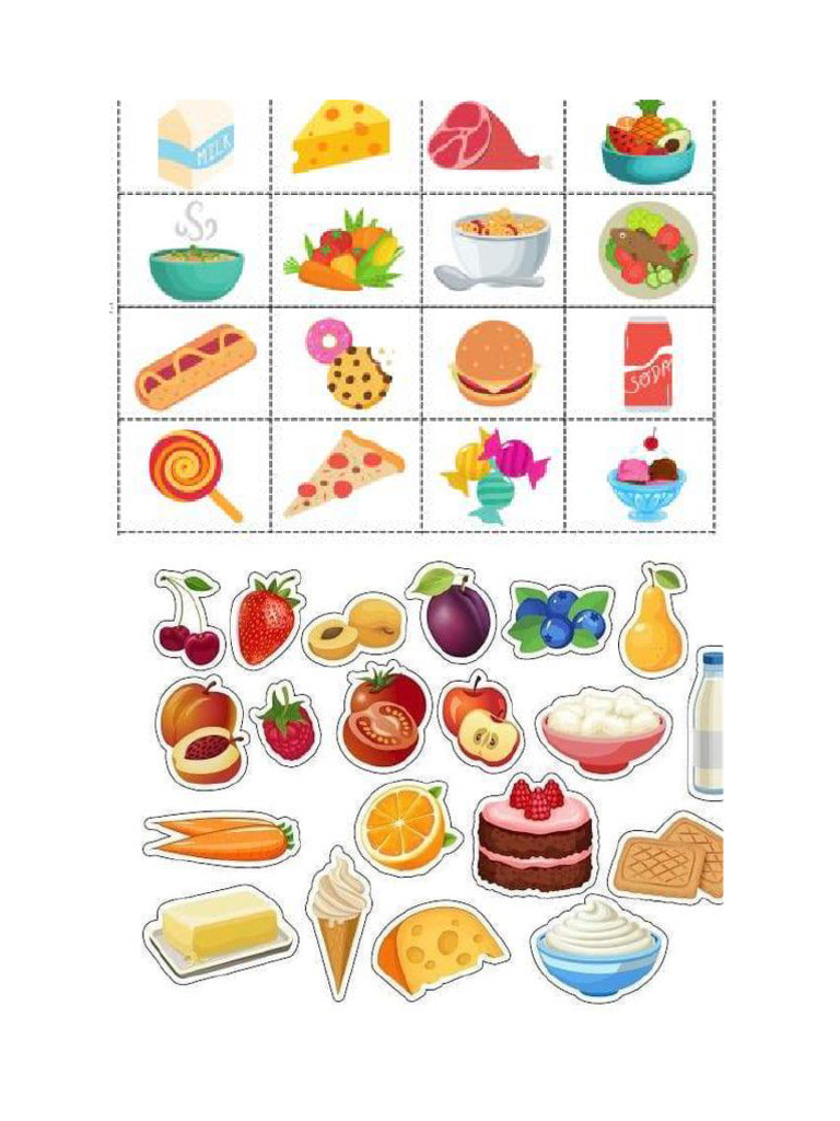 Alimentos Saludables y No Saludables Gabi | PDF