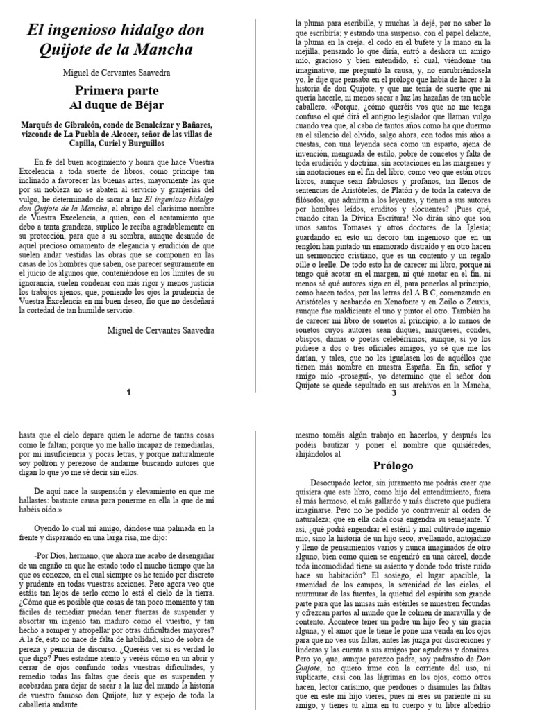 Don Quijote de La Mancha | PDF