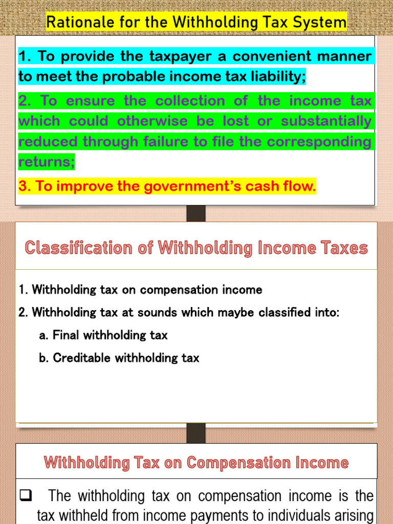 Withholding Taxes 2023 | PDF | Capital Gains Tax | Taxes