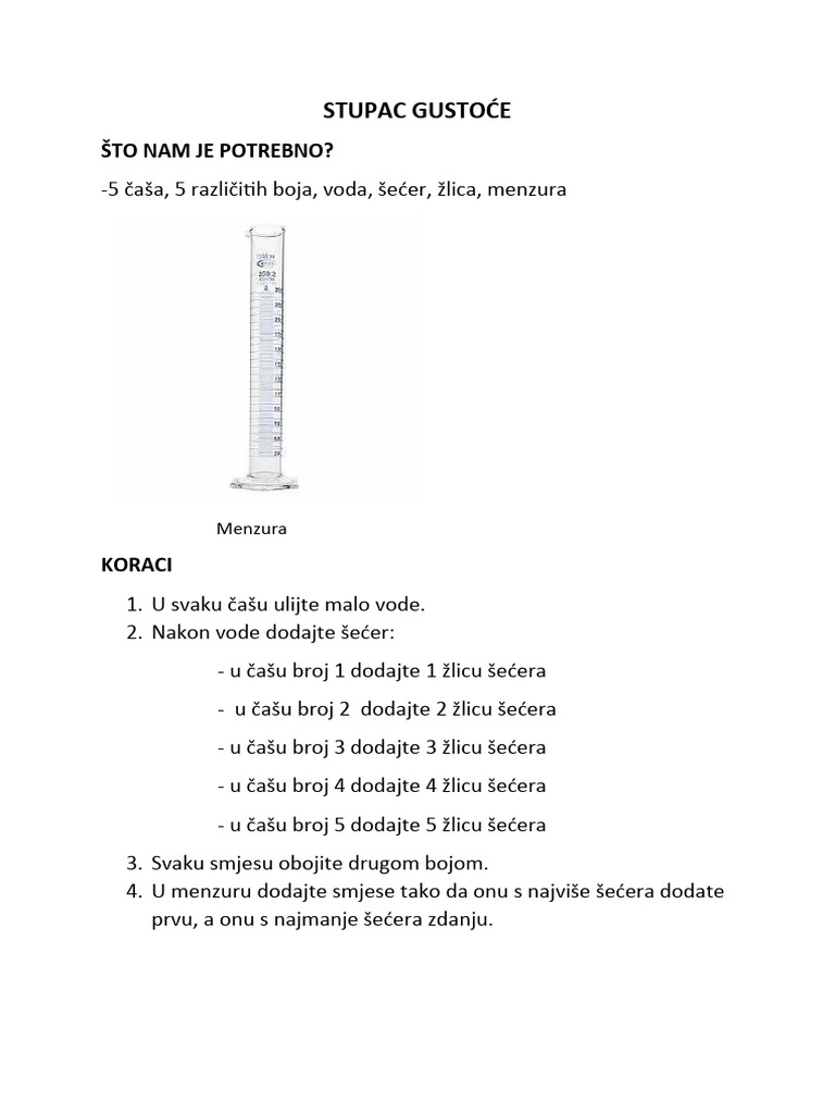 Stupac Gustoće | PDF