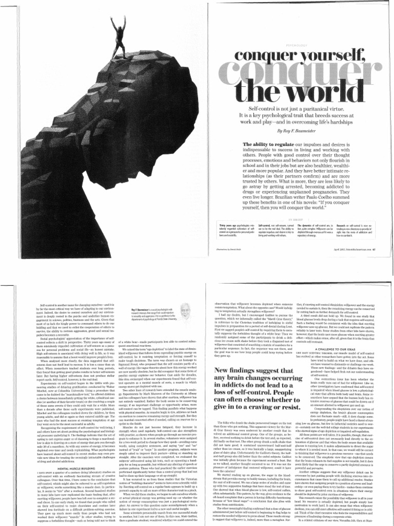 Conquer Yourself, Conquer The World | PDF