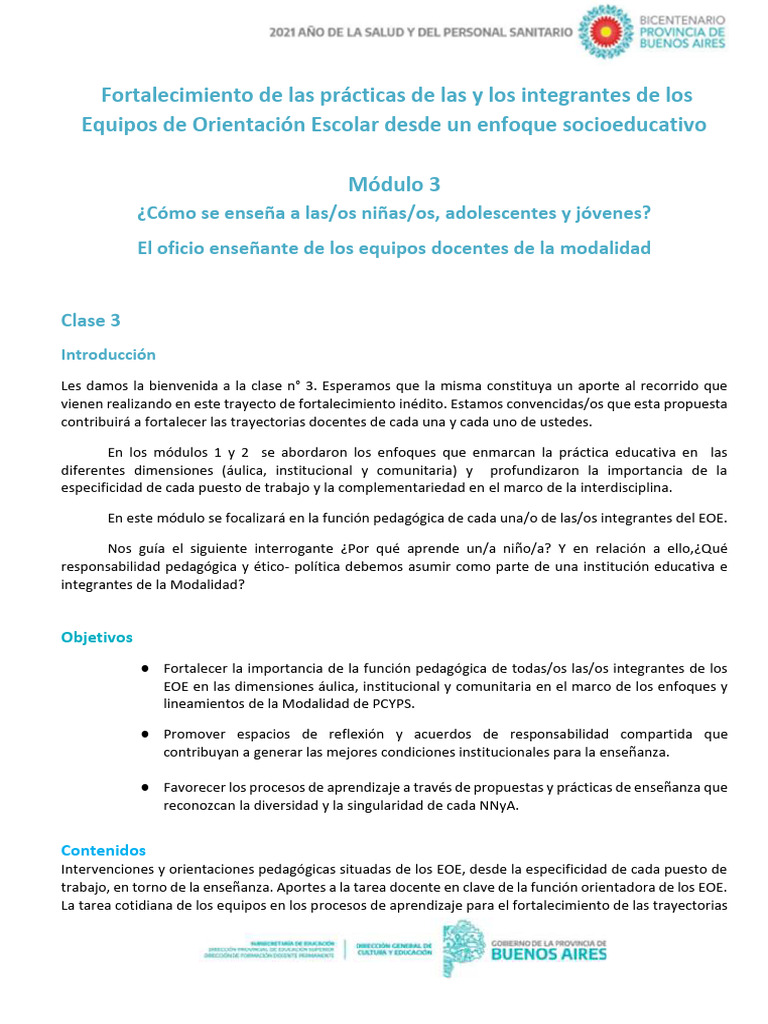 Fortalecimiento Pedagógico en EOE | PDF | Enseñando | Aprendizaje