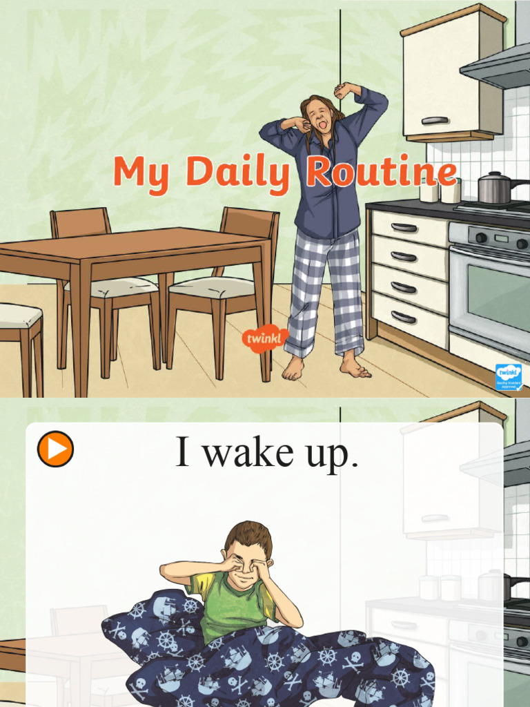 PowerPoint Ma Routine Quotidienne Anglais LV French - Ver - 3 | PDF