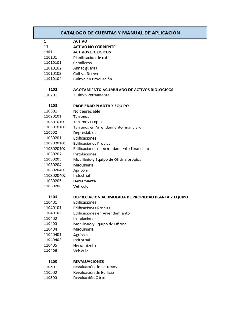 Catalogo de Cuentas | PDF | Contabilidad | Balance presupuestario del gobierno