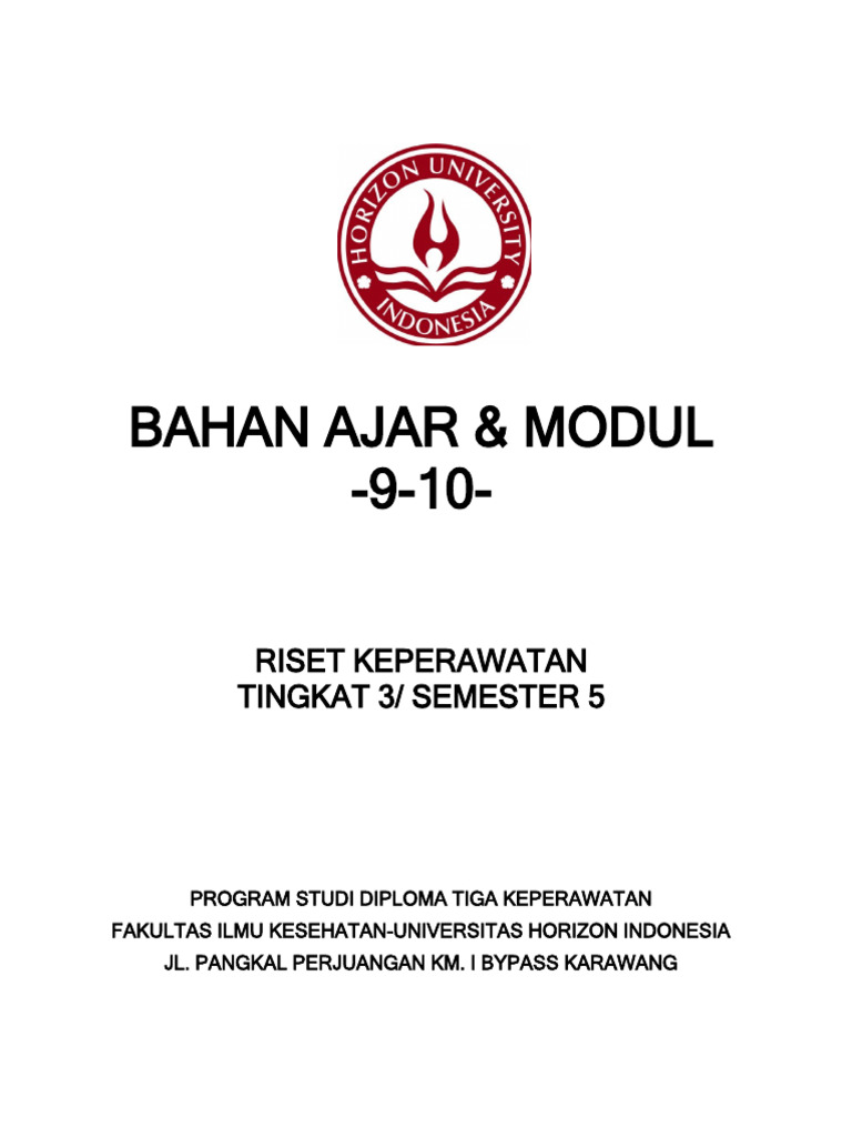 Modul 9-10 - Riset Keperawatan | PDF