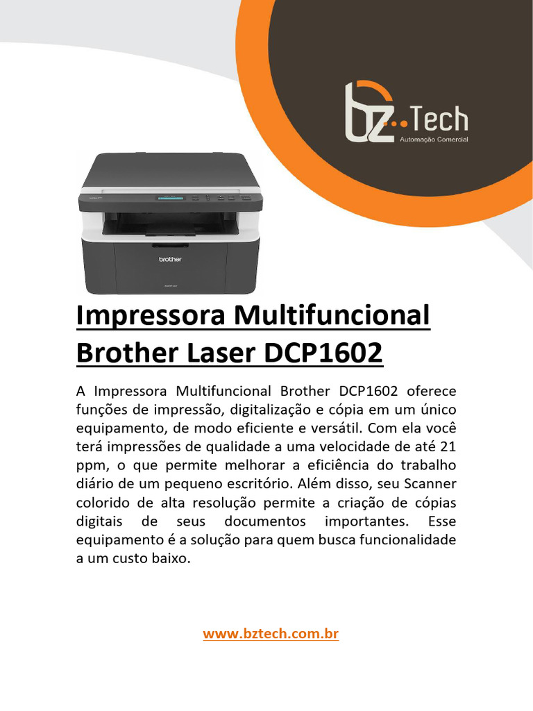 Guia de Instalacao Brother dcp1602 | PDF | Impressora (informática ...