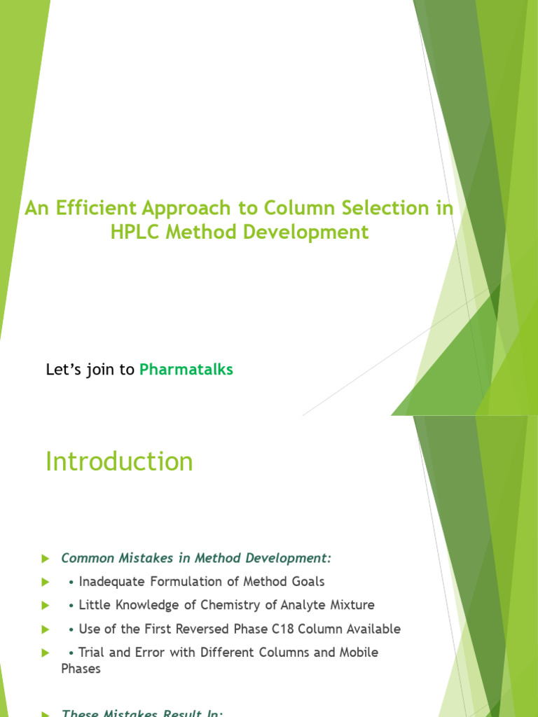 HPLC Column Selection for Cosmetics Analysis | PDF | High Performance ...