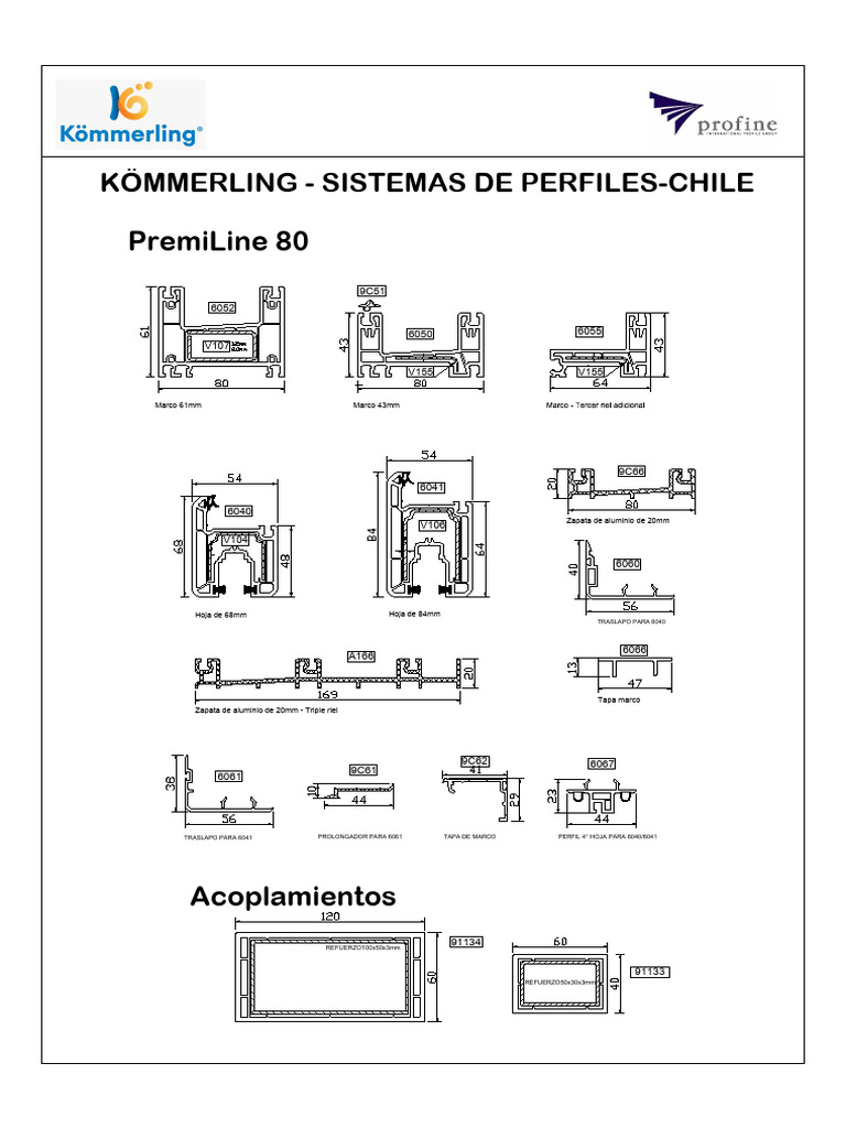 Sistemas PremiLine 80 Kömmerling | PDF