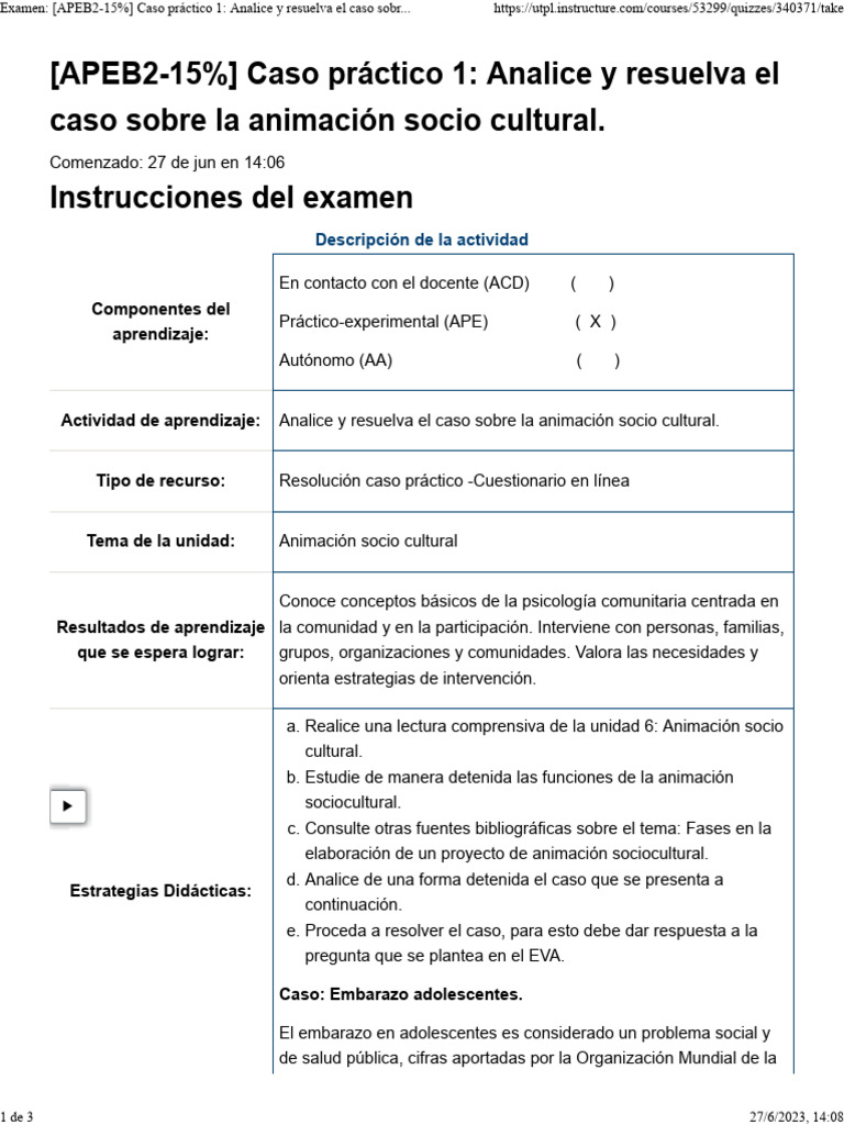 Examen (APEB2-15 - ) Caso Práctico 1 Analice y Resuelva El Caso Sobre ... Examen (APEB2-15 - ) Caso Práctico 1 Analice y Resuelva El Caso Sobre ...