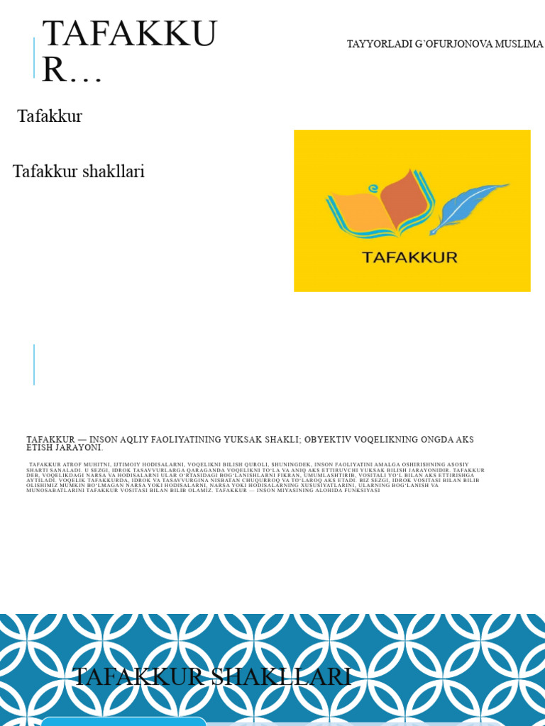 TAFAKKUR | PDF