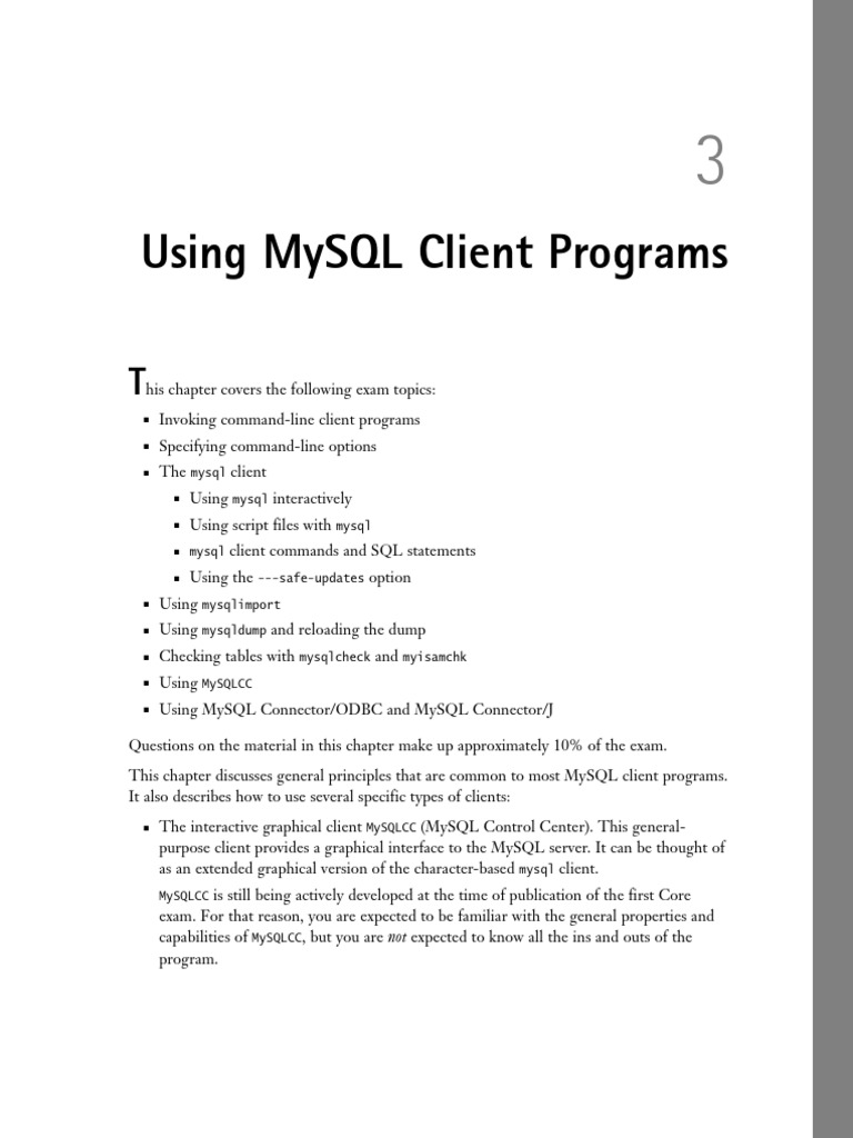 Sample Chapter | PDF | Command Line Interface | Databases Sample Chapter | PDF | Command Line Interface | Databases