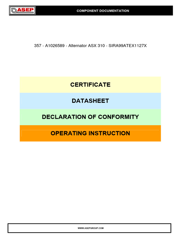 ASX-310 Alternator Installation Guide | PDF | Engines | Belt (Mechanical)