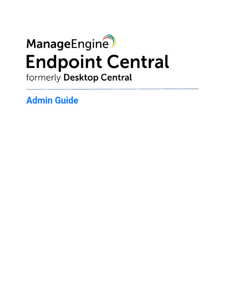 Endpoint Central Admin Guide | PDF | Active Directory | Remote Desktop Services