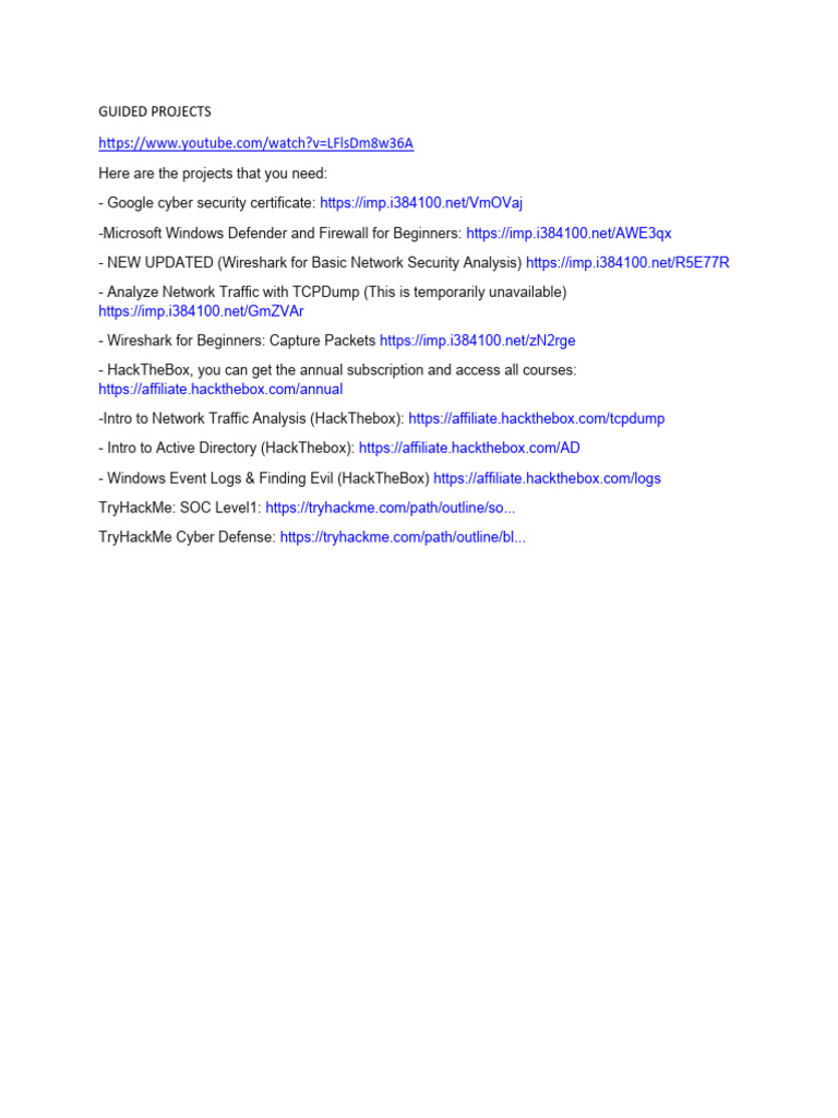 Guided Projects | PDF