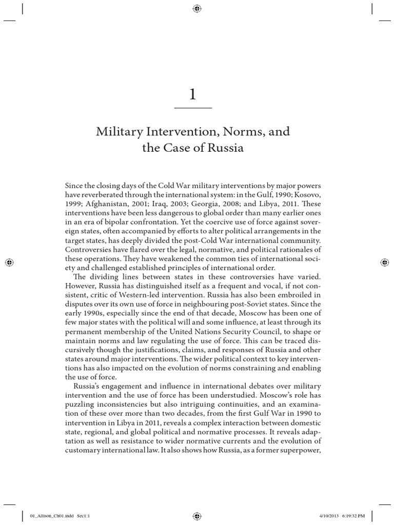Allison Intervention Book Chapter1 | PDF | Legitimacy (Political ...