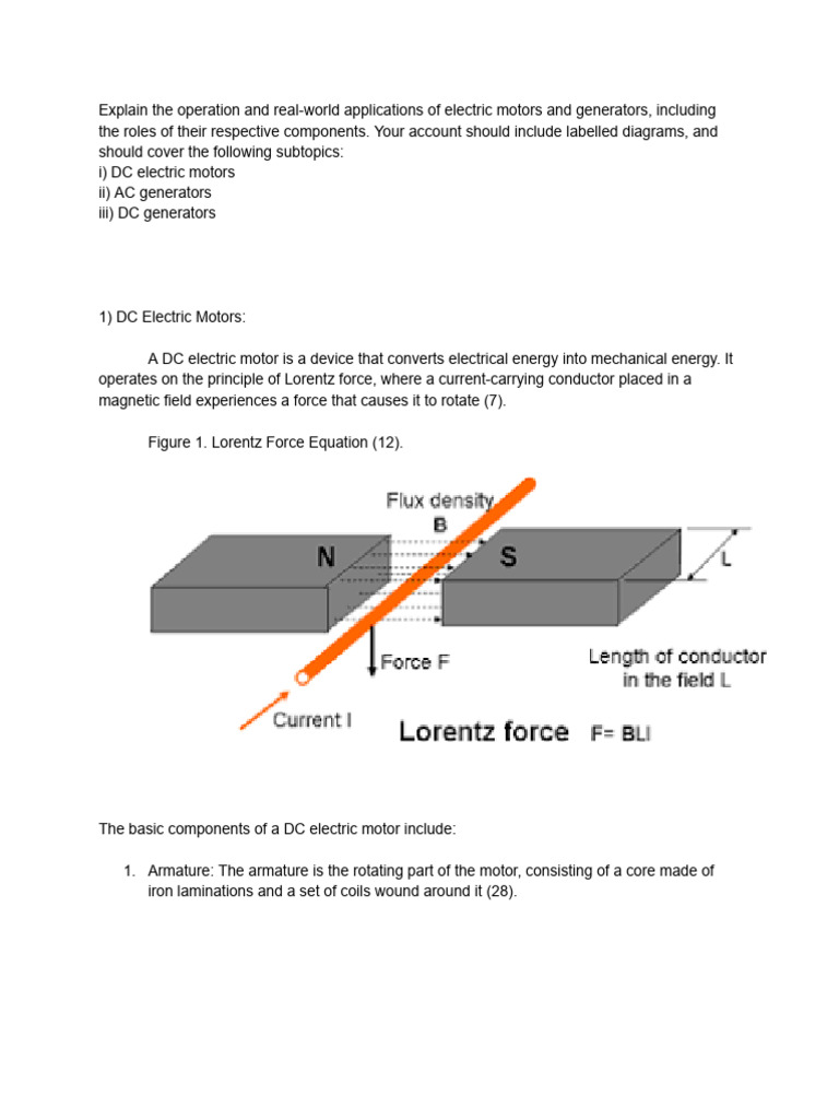 Electromagnetism Research Assignment | PDF | Electric Motor | Electric Generator