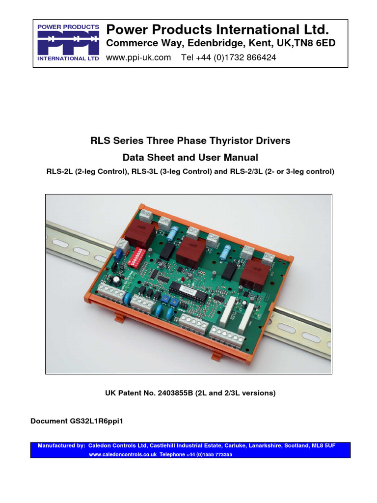 RLS-Series-Three-Phase-Thyristor-Drivers-Datasheets | PDF | Relay ...
