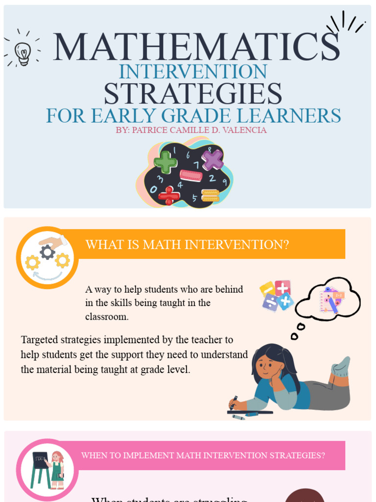 Math Intervention Strategies | PDF | Differentiated Instruction ...