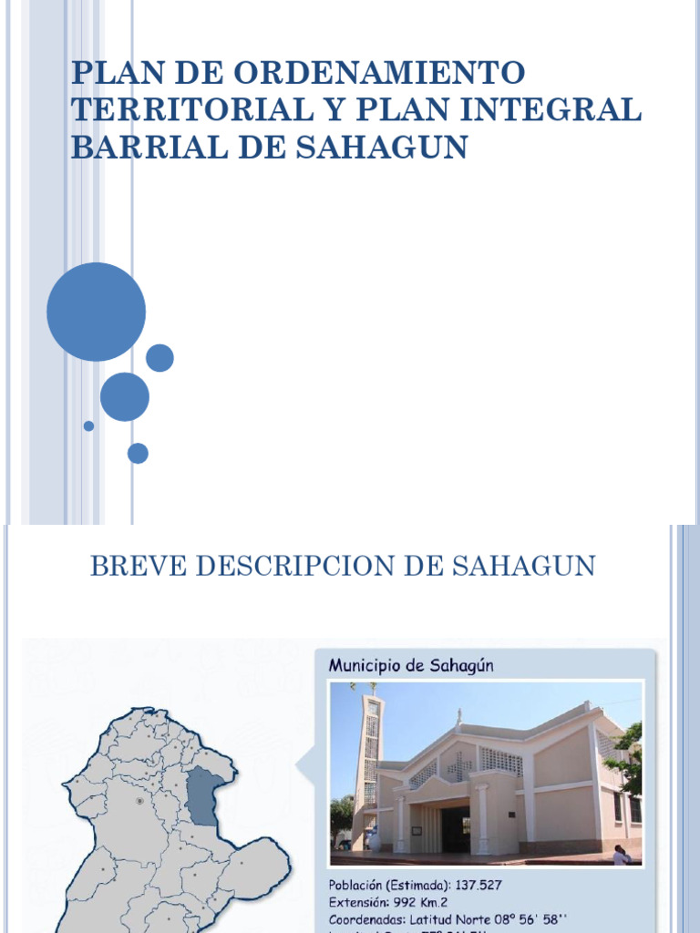 POT y Plan Integral Barrial Sahagun | PDF | Ambiente | Entorno natural