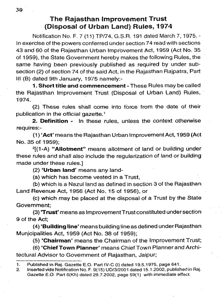 The Rajasthan Improvement Trust | PDF | Government | Justice