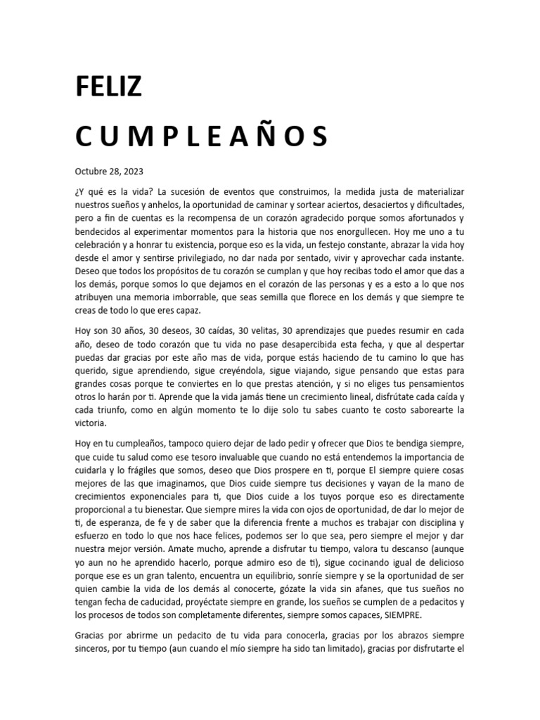 Feliz Cumpleaños | PDF