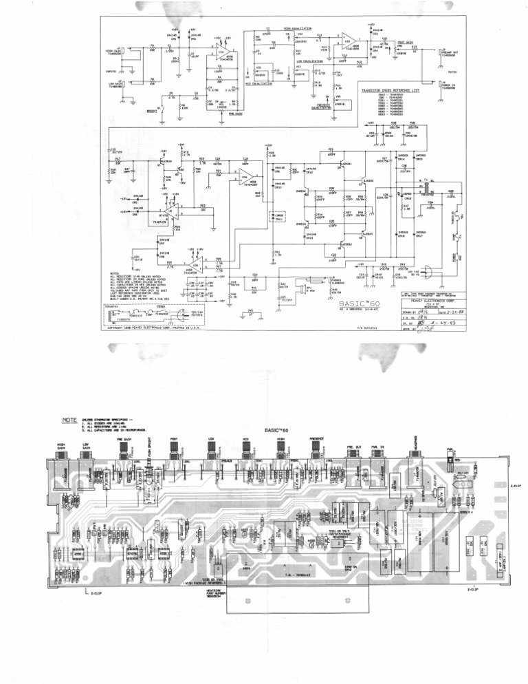 Peavey Basic 60 Schematic | PDF
