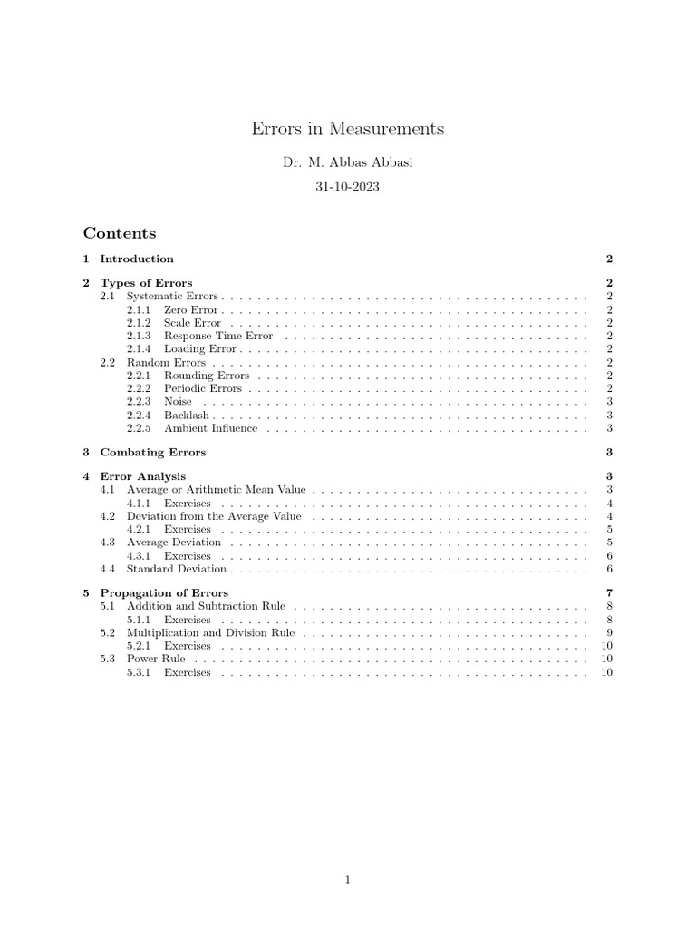 Week 05 | PDF | Observational Error | Decibel