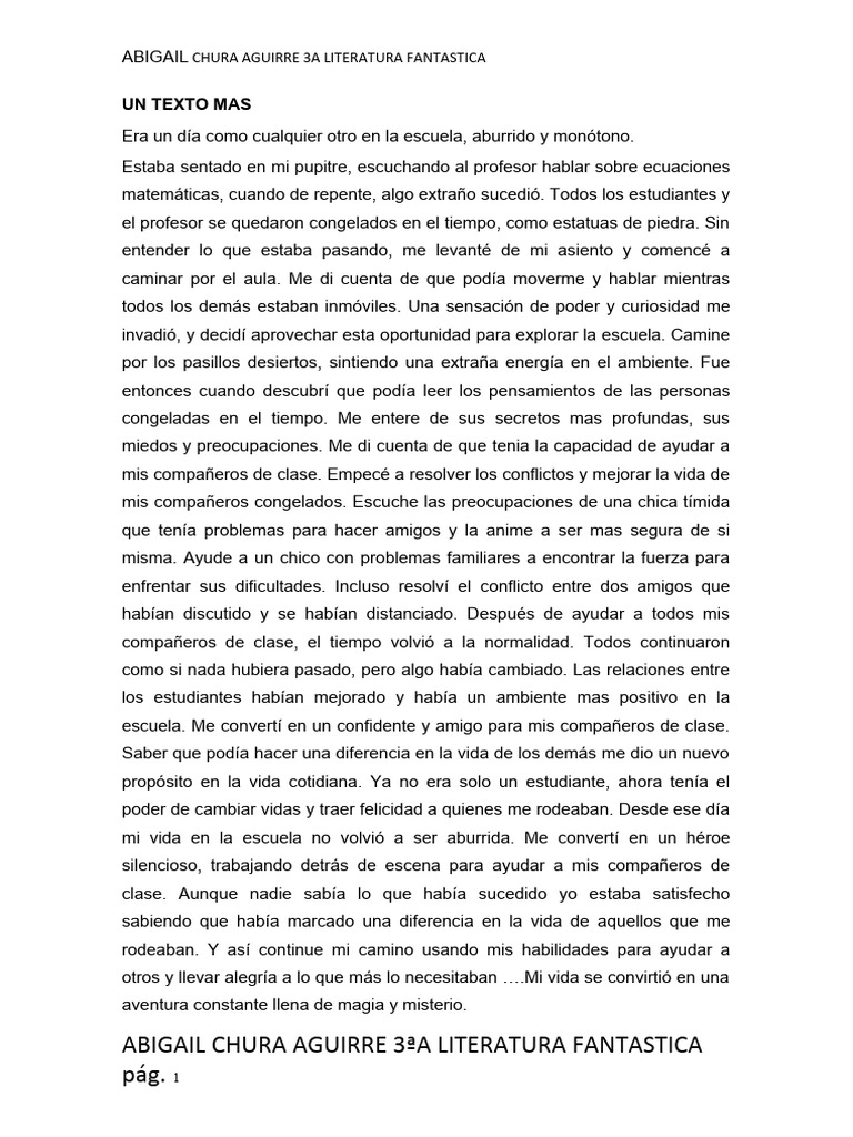 Literatura Fantastica Abigail 3a | PDF | Religión y espiritualidad