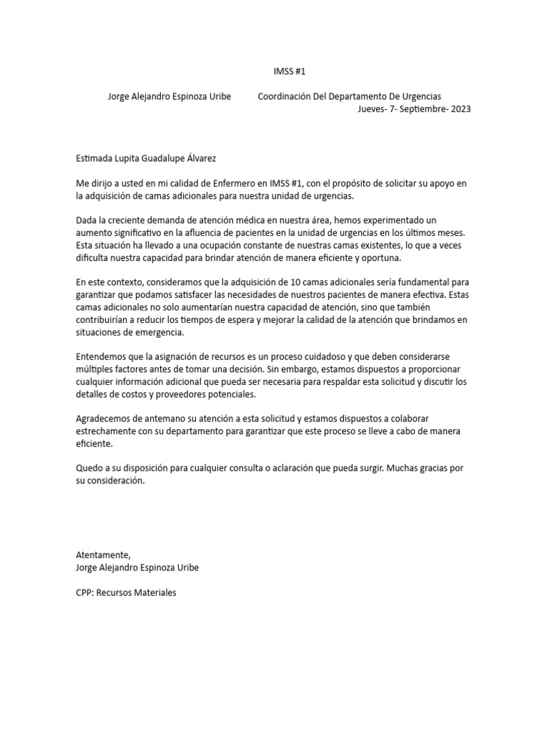 Carta Pedimento | PDF
