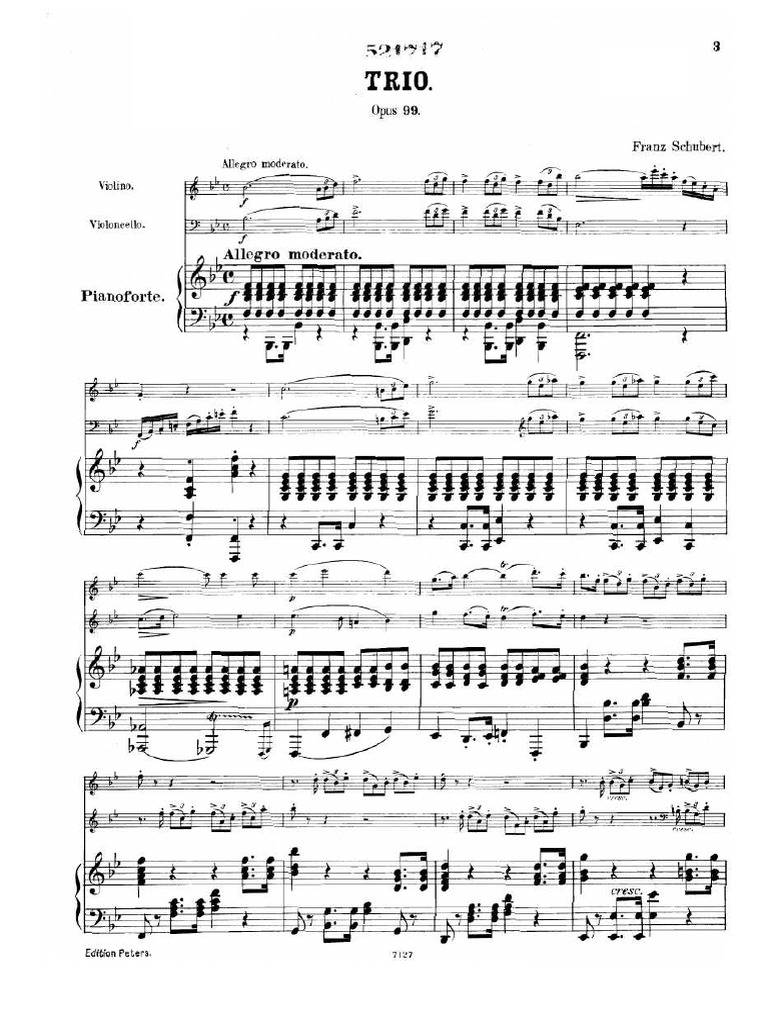 Schubert Piano Trio | PDF