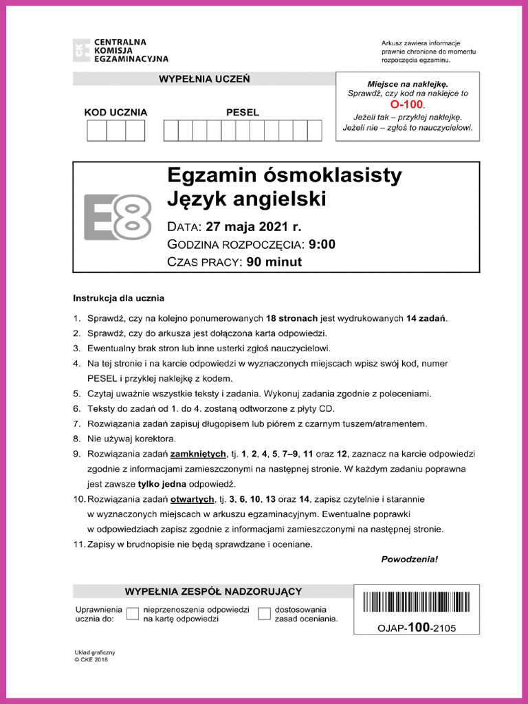 Angielski E8 Oficjalny Pdf