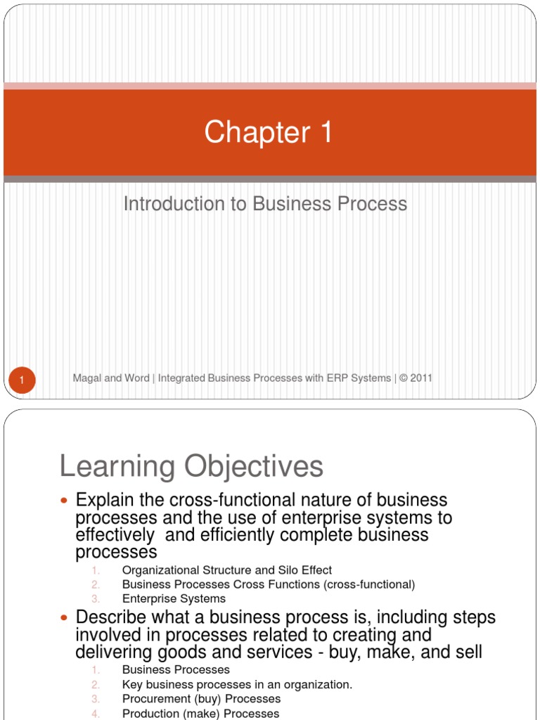 Introduction To Business Process: Magal and Word - Integrated Business ...