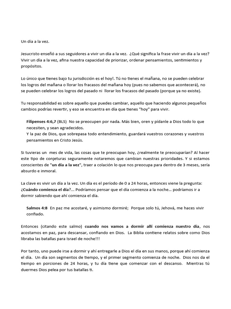 Un Día A La Vez | PDF