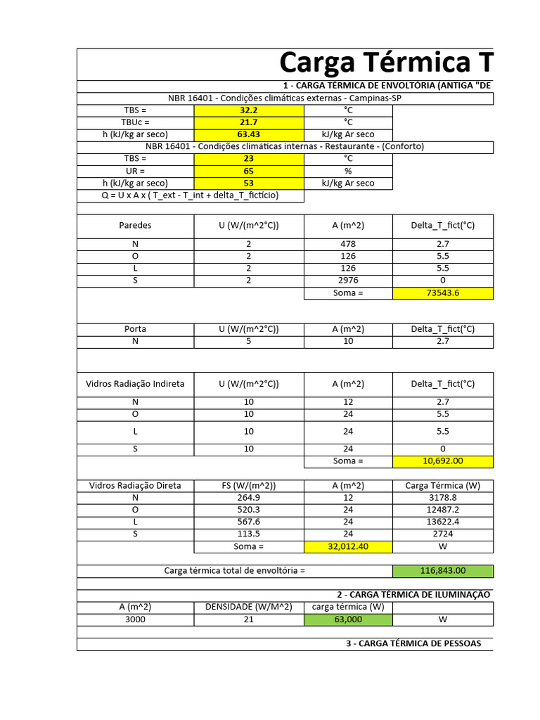 Carga Térmica Passo A Passo | PDF | Ramos da Termodinâmica | Química Física