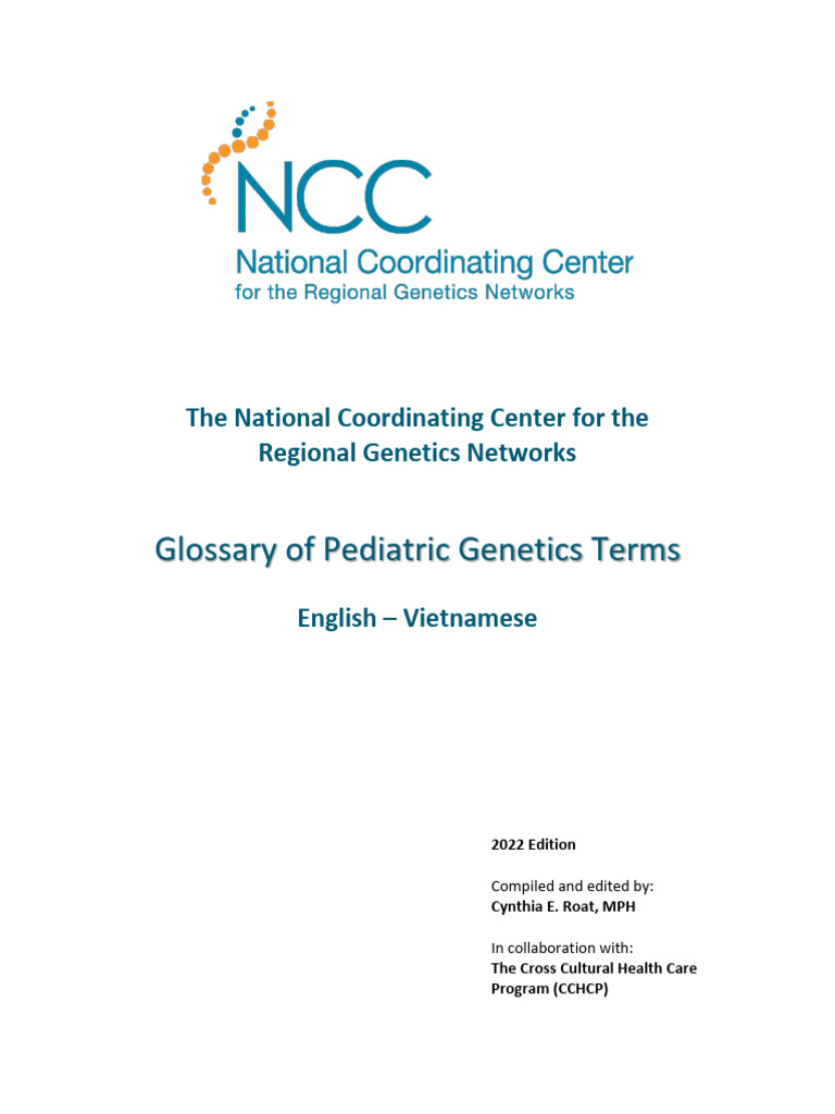 Vietnamese - PEDIATRIC Genetics Glossary | Download Free PDF | Genetic ...