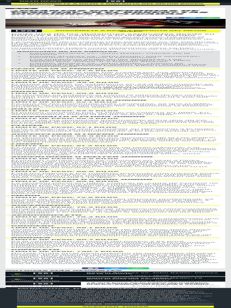 Las Divisiones de Boxeo Explicadas Una A Una Con Su Evolución en El ...