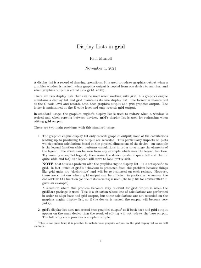 Display List | PDF | Rendering (Computer Graphics) | Graphics