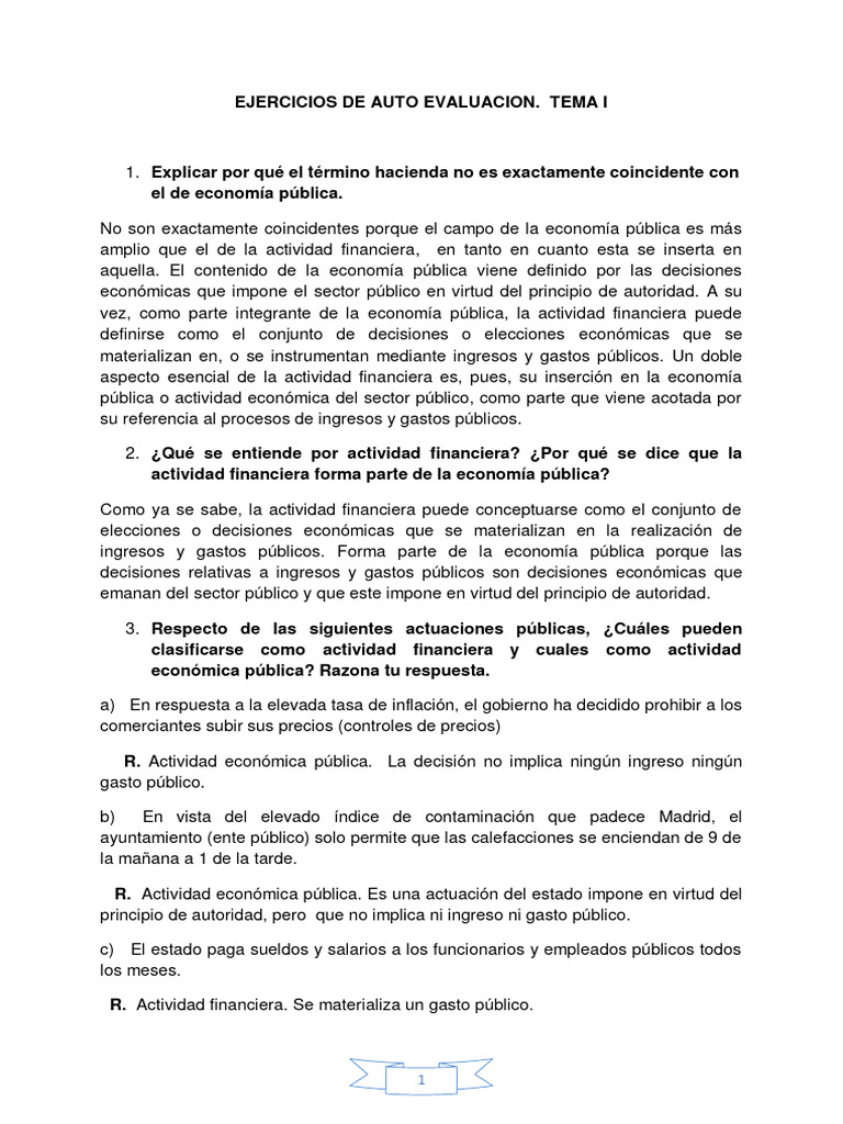 Ejercicios. Auto. Eva | Descargar gratis PDF | Inflación | La política fiscal