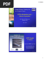 Technical Note CPT and Dissipation Tests | PDF | Porosity | Pressure